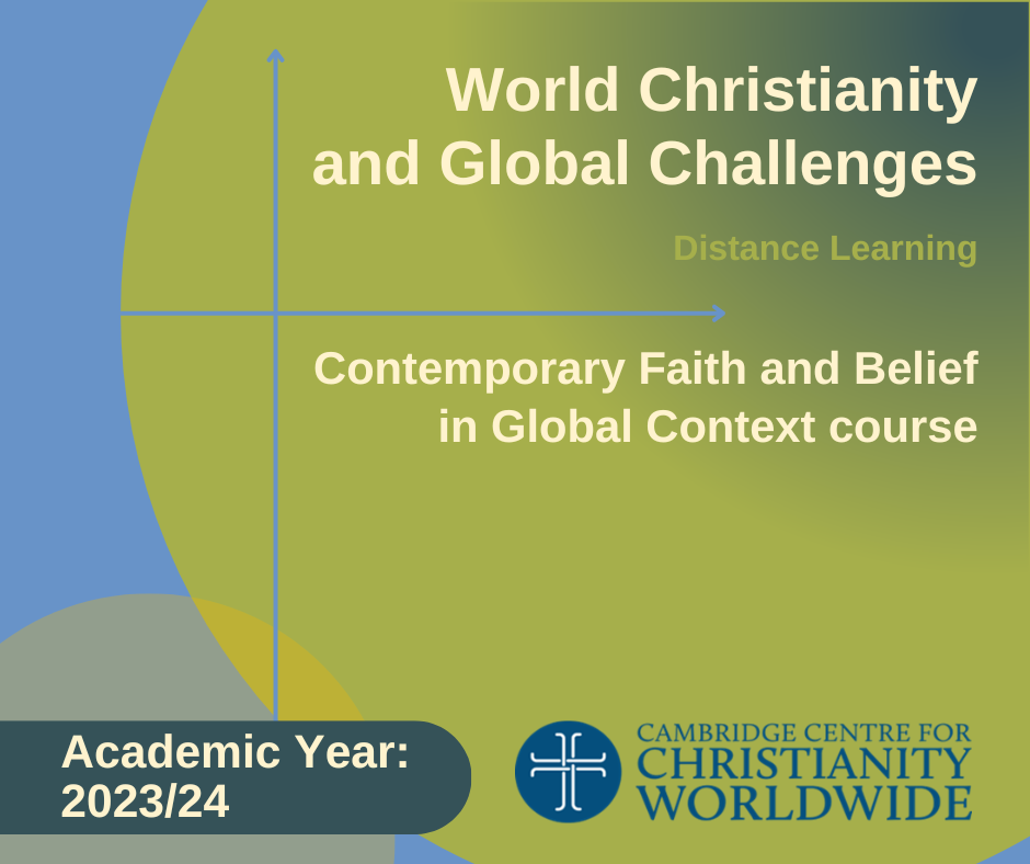 New module World Christianity and Global Challenges - Cambridge Centre ...